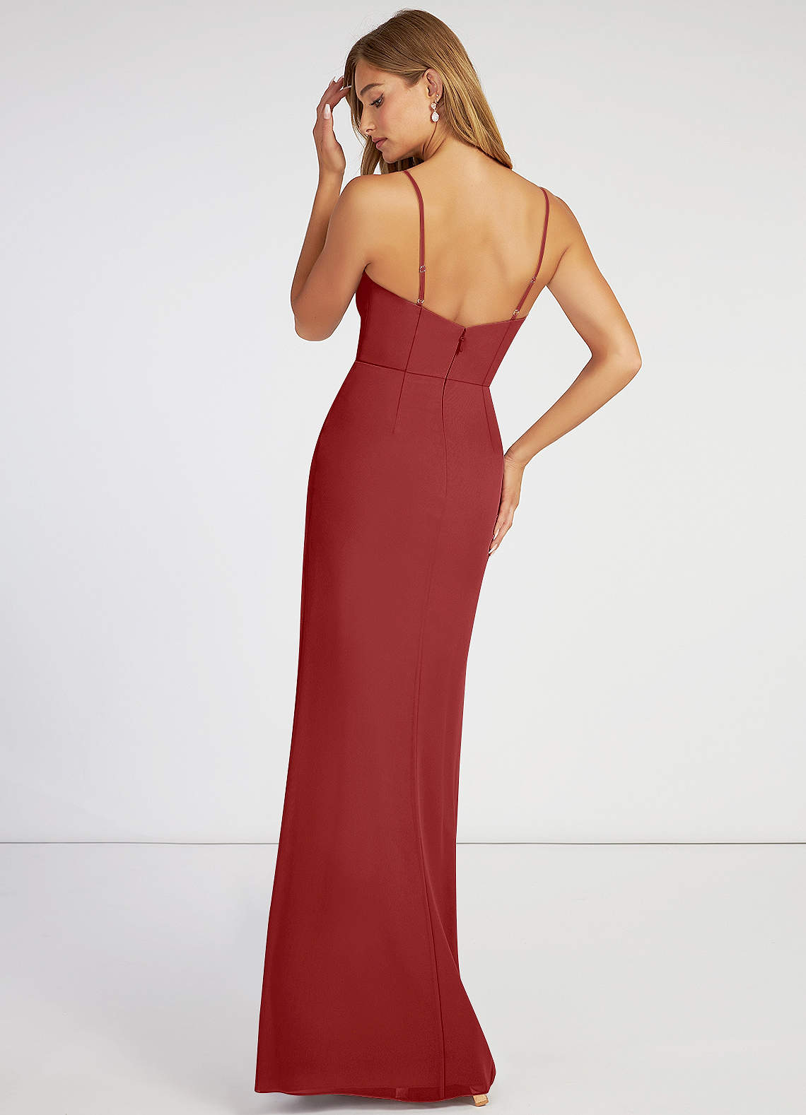 Rust Azazie Tayla Bridesmaid Dresses | Azazie