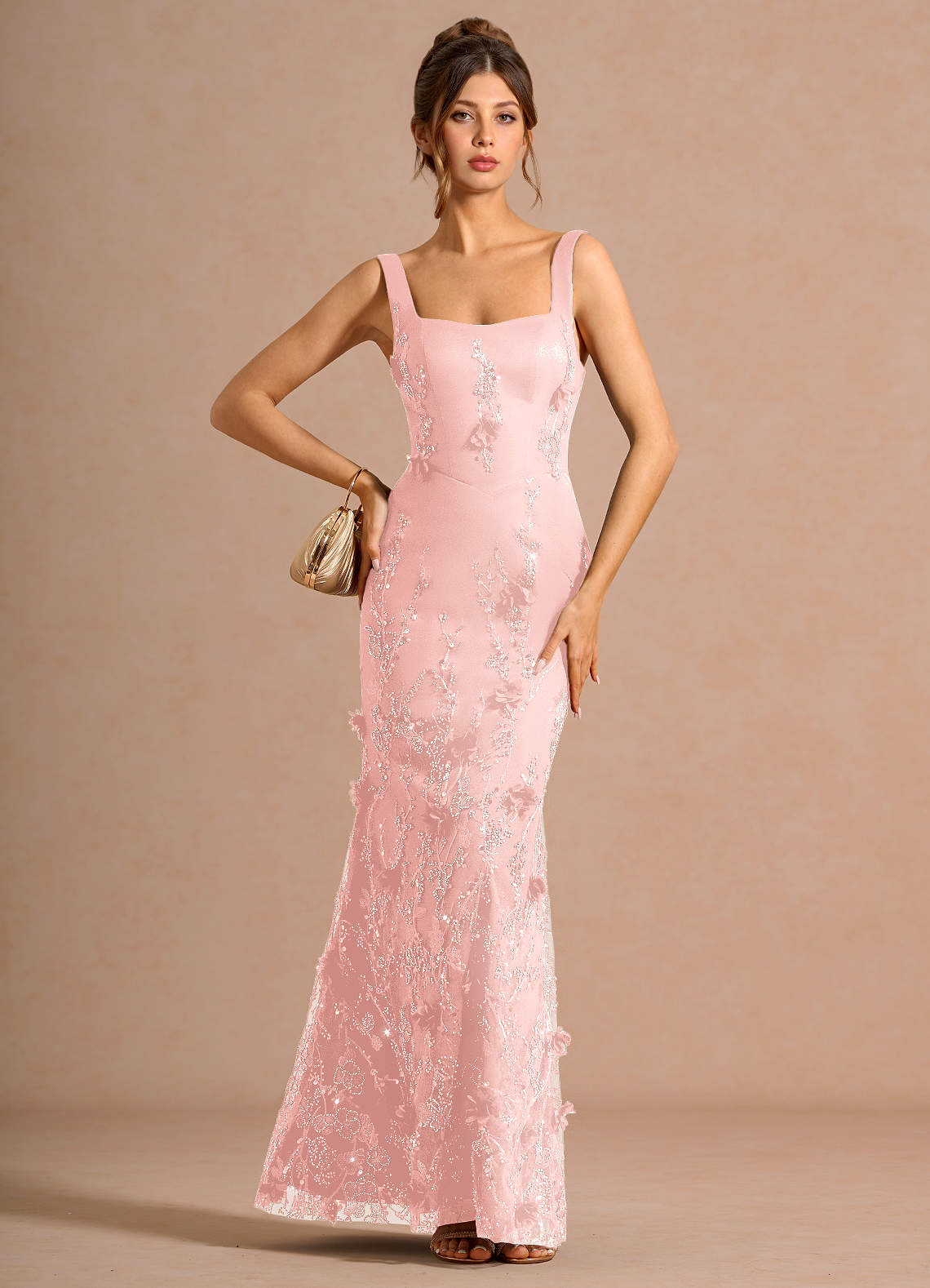 Zarelle Pink Maxi Dress | Azazie