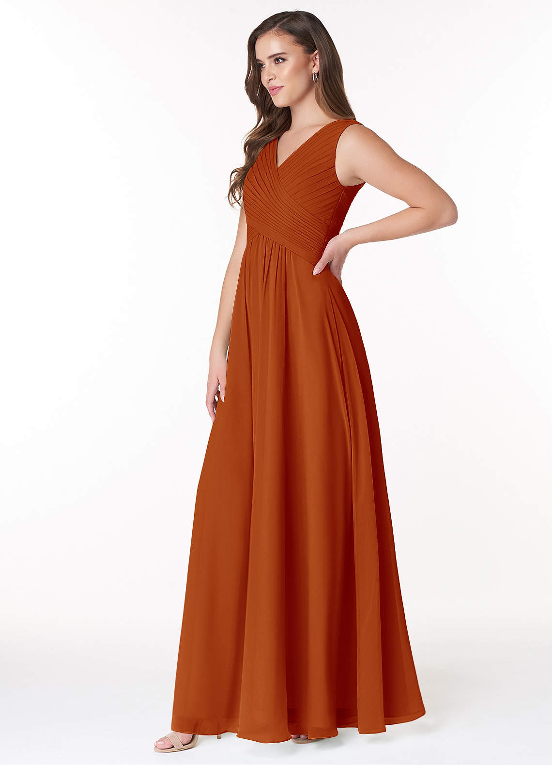 Azazie Flora Paprika Bridesmaid Dresses | Azazie