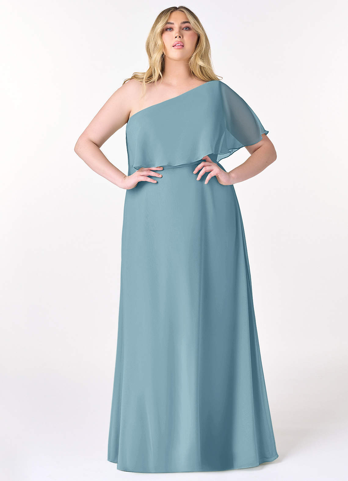 Azazie Lizzy Moody Blue Bridesmaid Dresses | Azazie