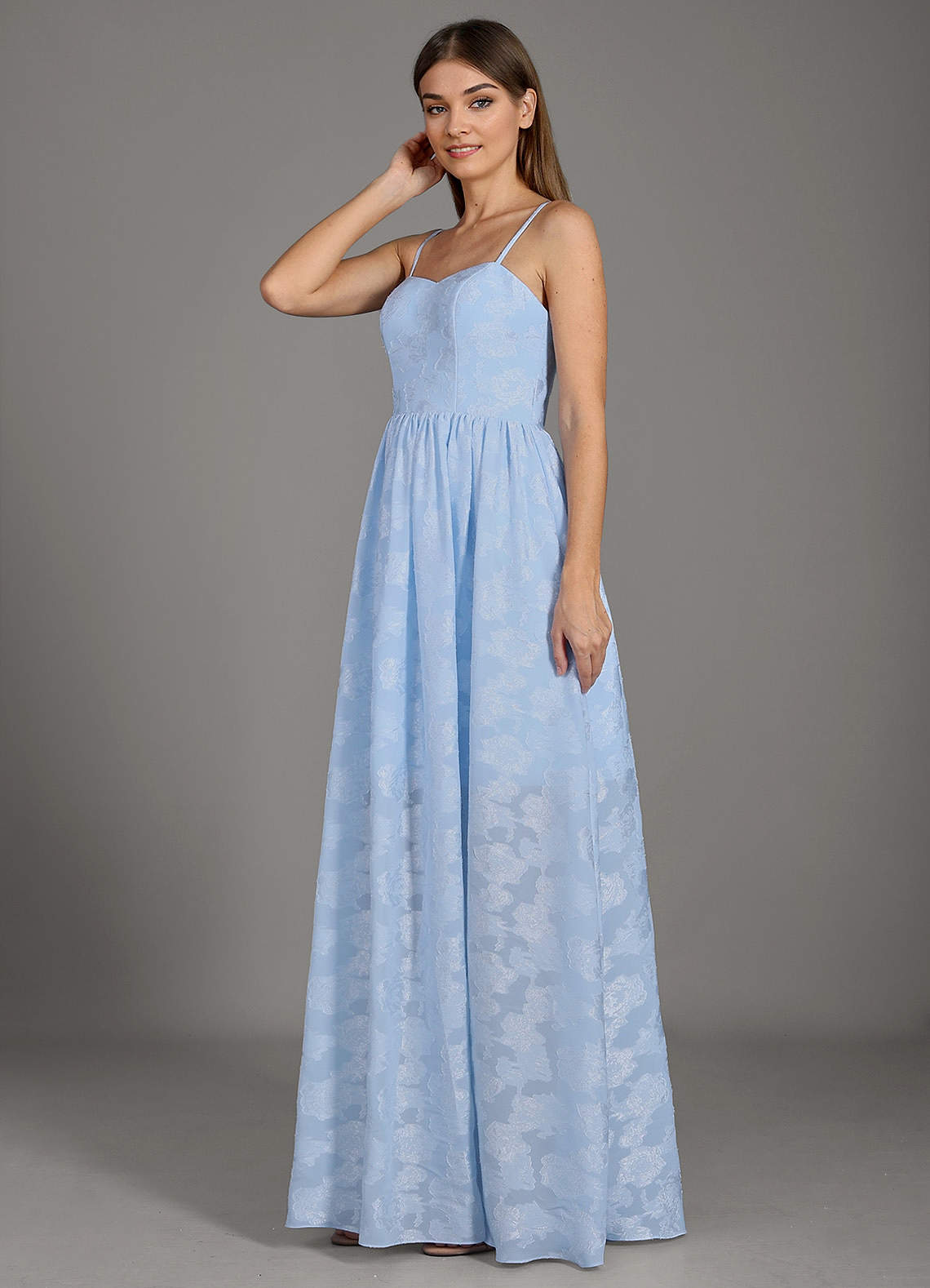 Amellia Powder Blue Maxi Dress | Azazie