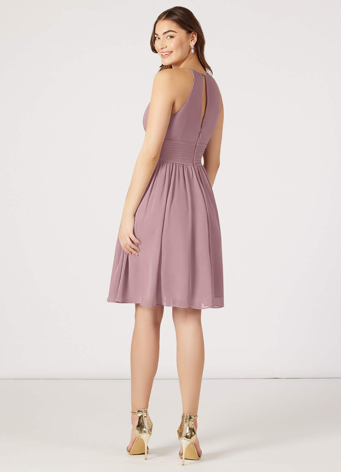 Dusty Rose Azazie Siobhan Bridesmaid Dresses | Azazie