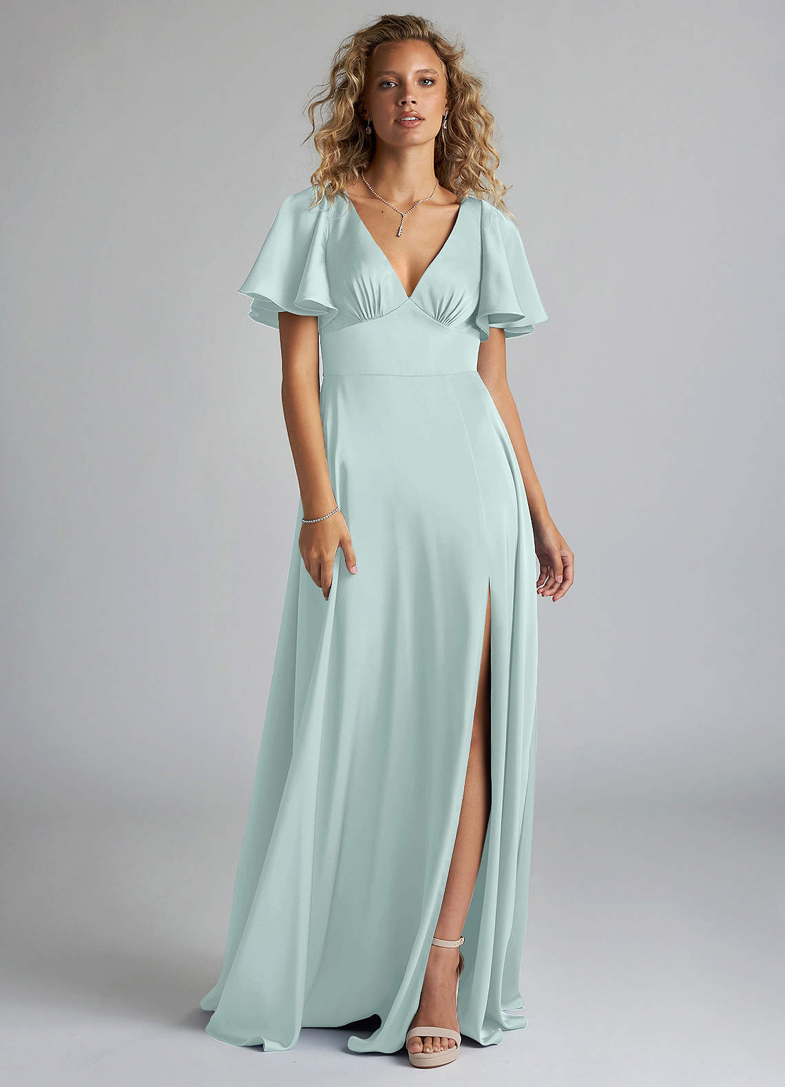 Azazie Kimber Mist Bridesmaid Dresses | Azazie