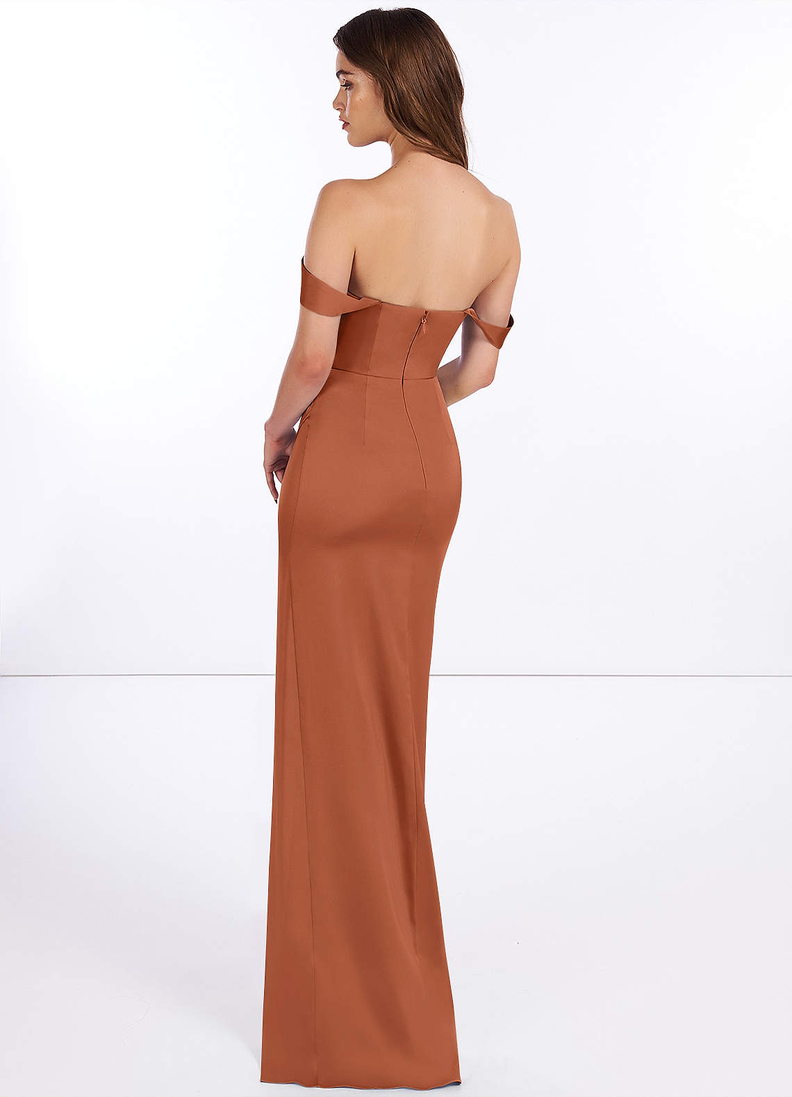 Cedar Rose Azazie Mila Stretch Satin Dress Bridesmaid Dresses Azazie