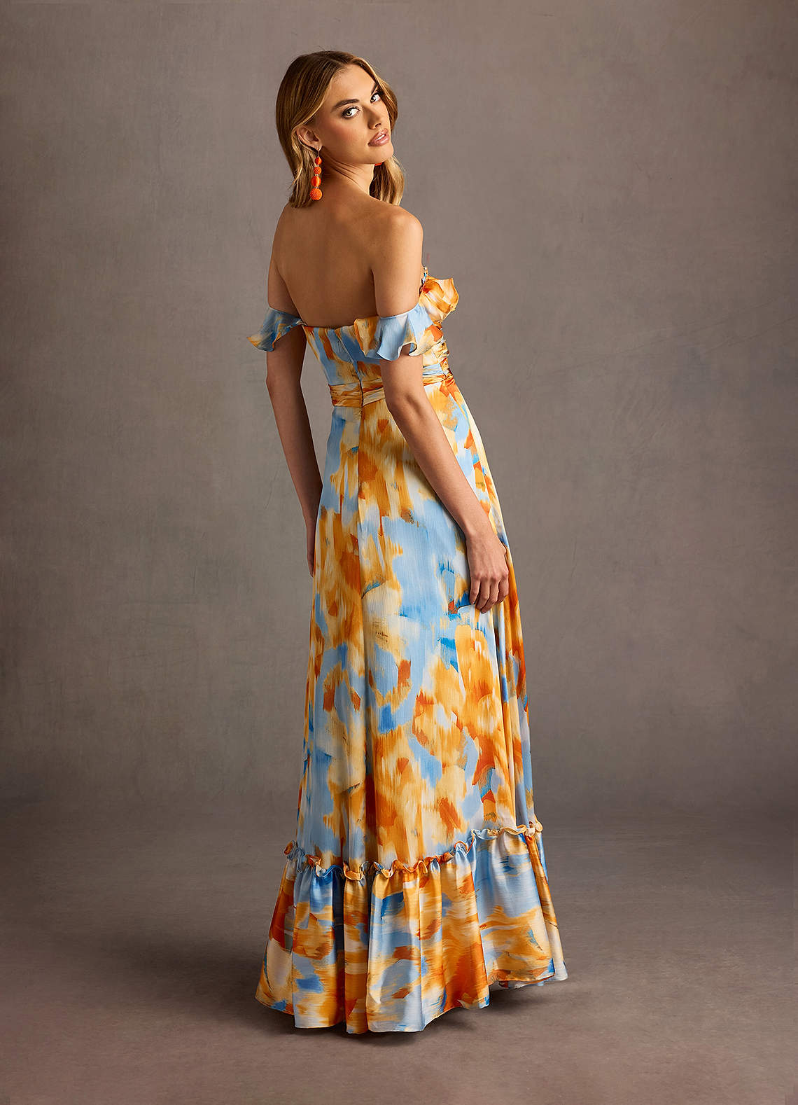 Frida Blue Caribbean Print Maxi Dress Atelier Dresses | Azazie