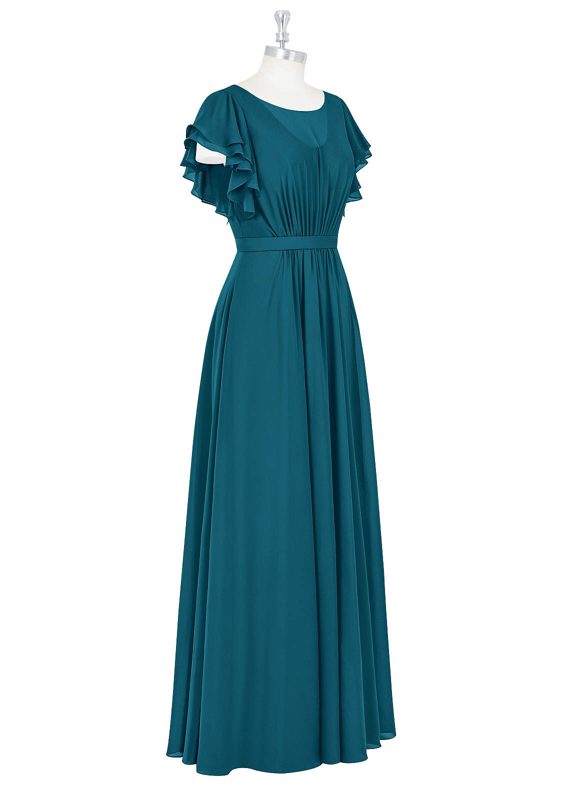 Azazie Daphne Ink Blue Modest Bridesmaid Dresses | Azazie