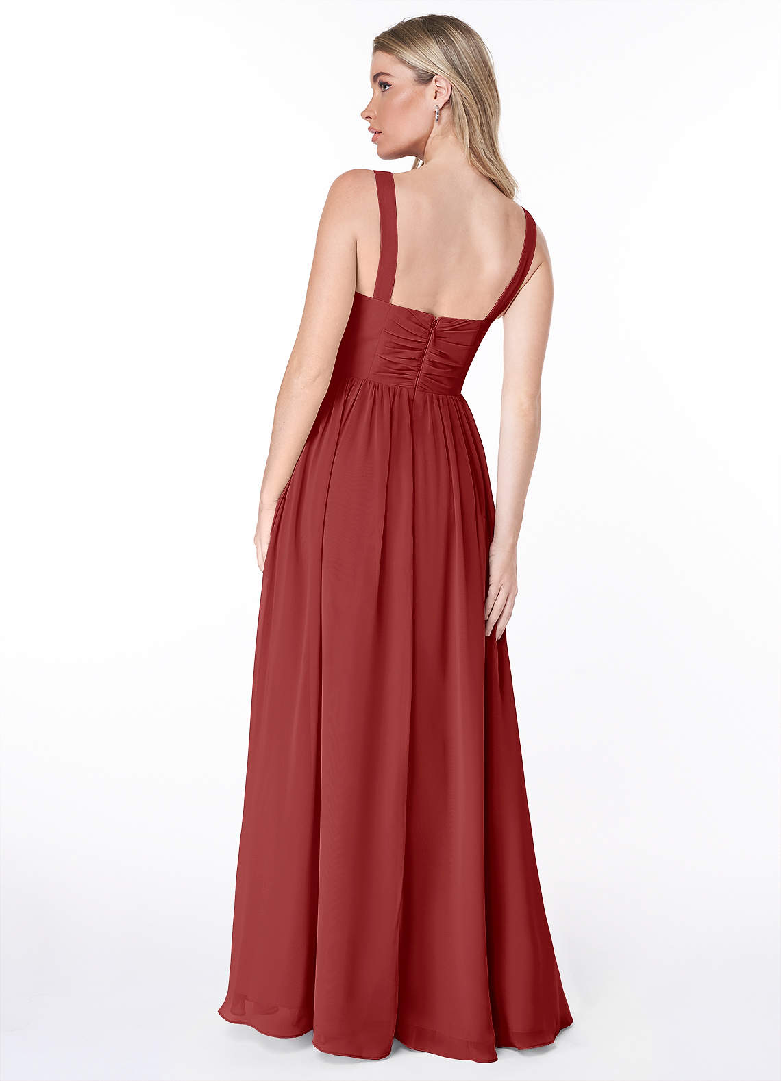 Rust Azazie Gabby Bridesmaid Dresses | Azazie