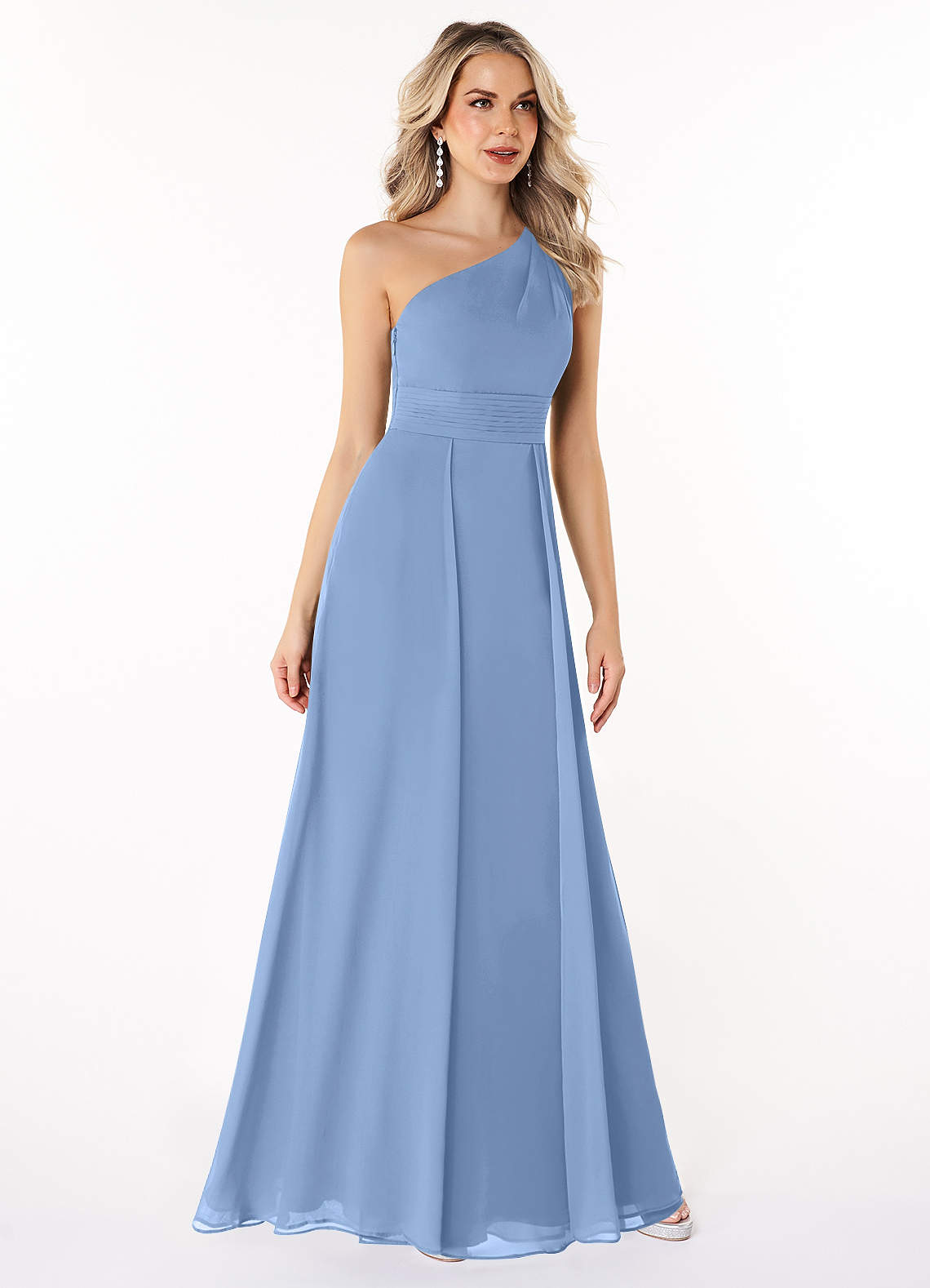 Azazie Dallas Steel Blue Bridesmaid Dresses | Azazie