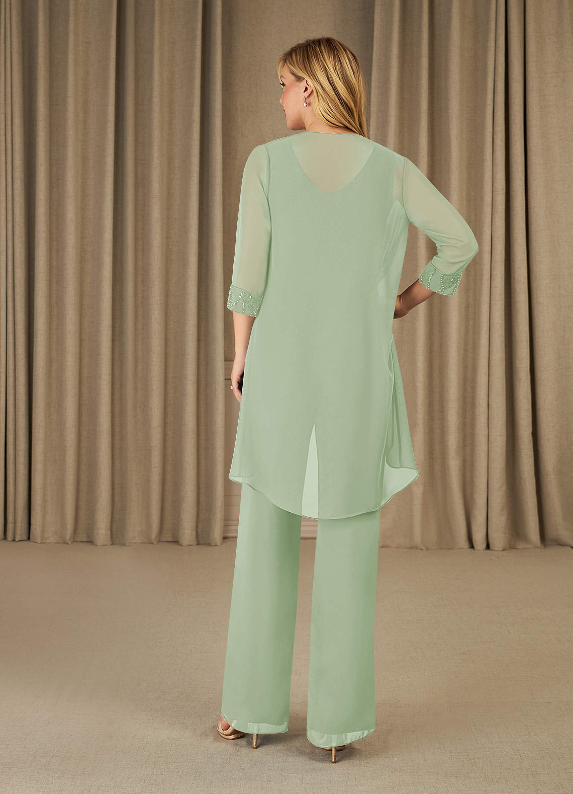 Dusty Sage Azazie Maura Jumpsuit Mother of the Bride Dresses | Azazie