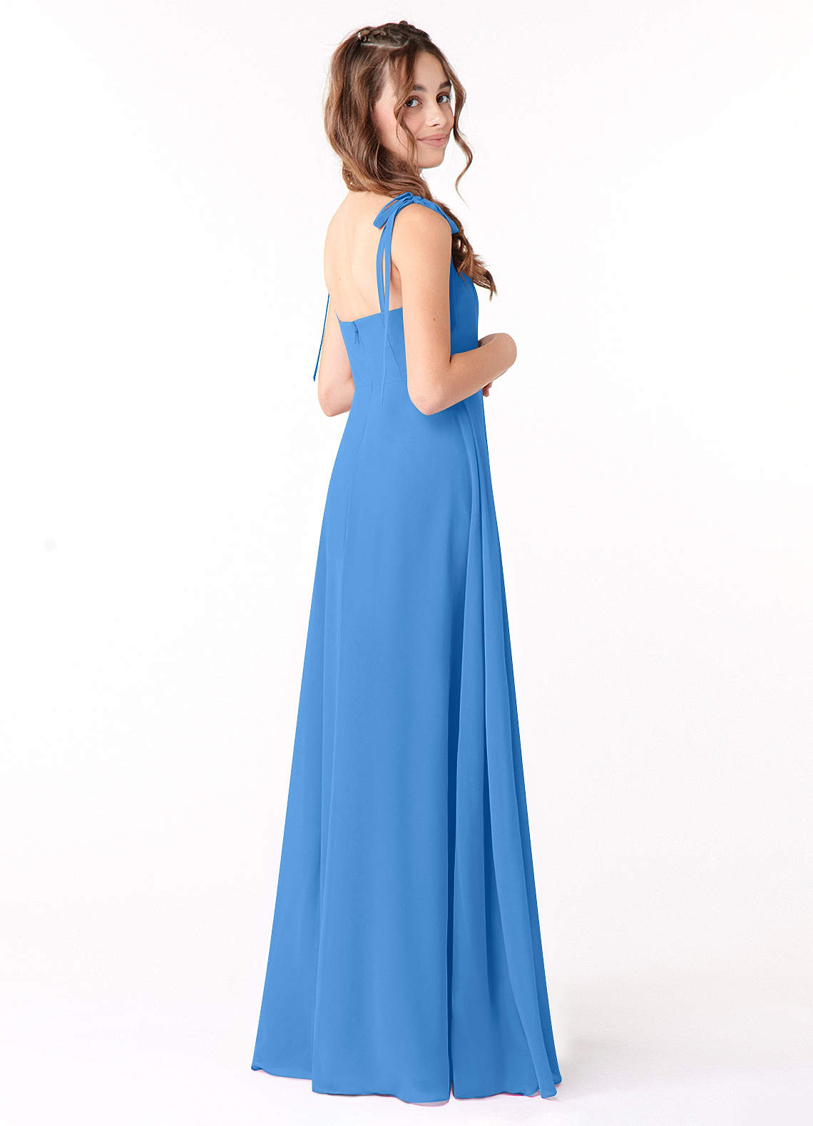 Blue Jay Azazie Rosey JBD Junior Bridesmaid Dresses | Azazie