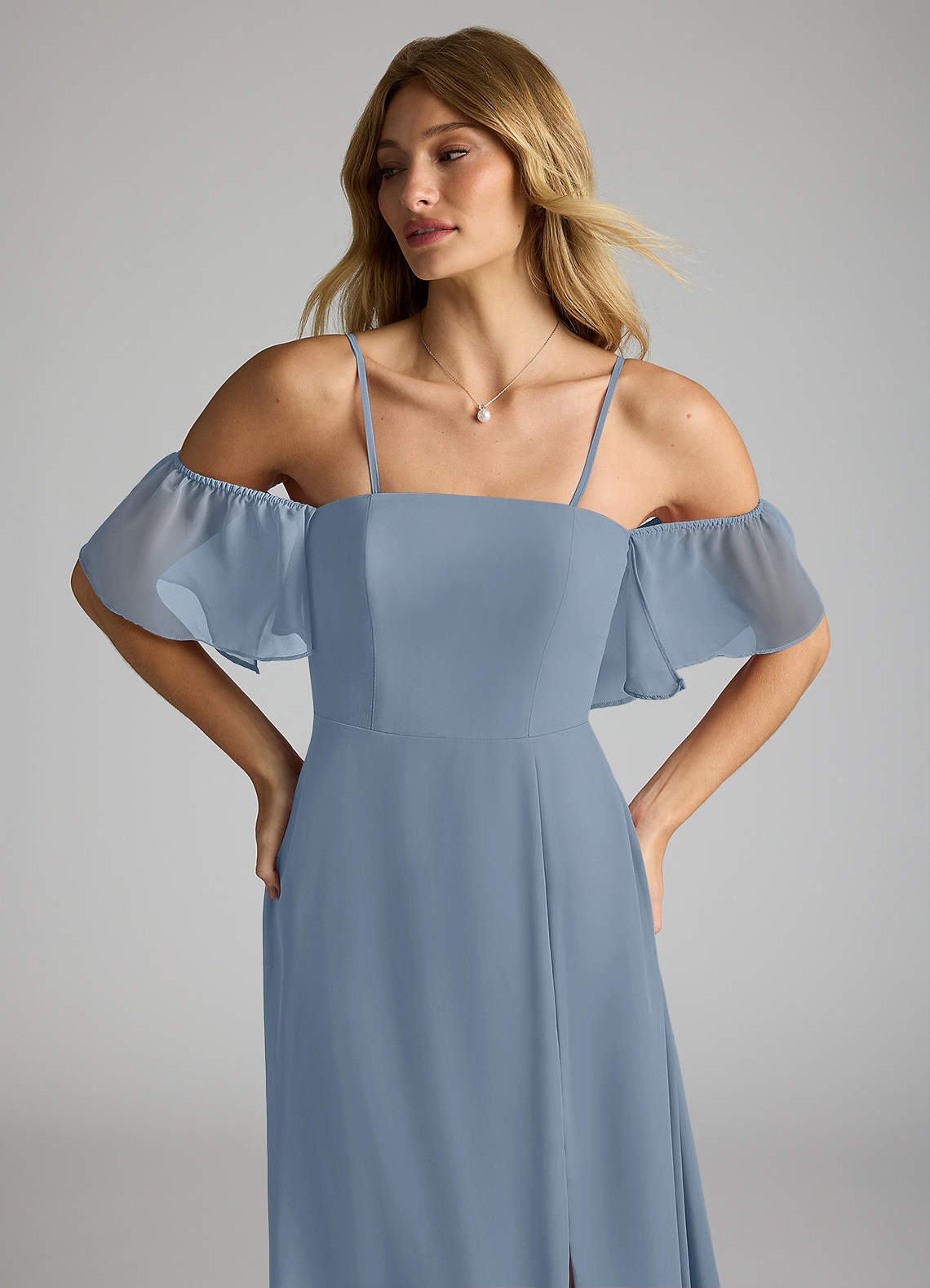 Azazie Sue Dusty Blue Bridesmaid Dresses | Azazie