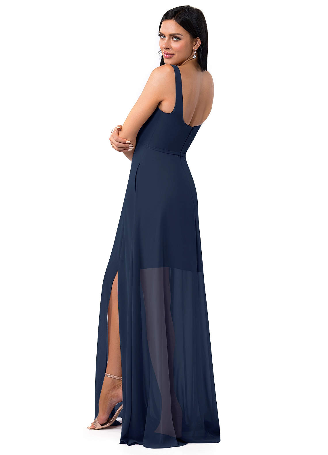 Dark Navy Azazie Renee Bridesmaid Dresses | Azazie