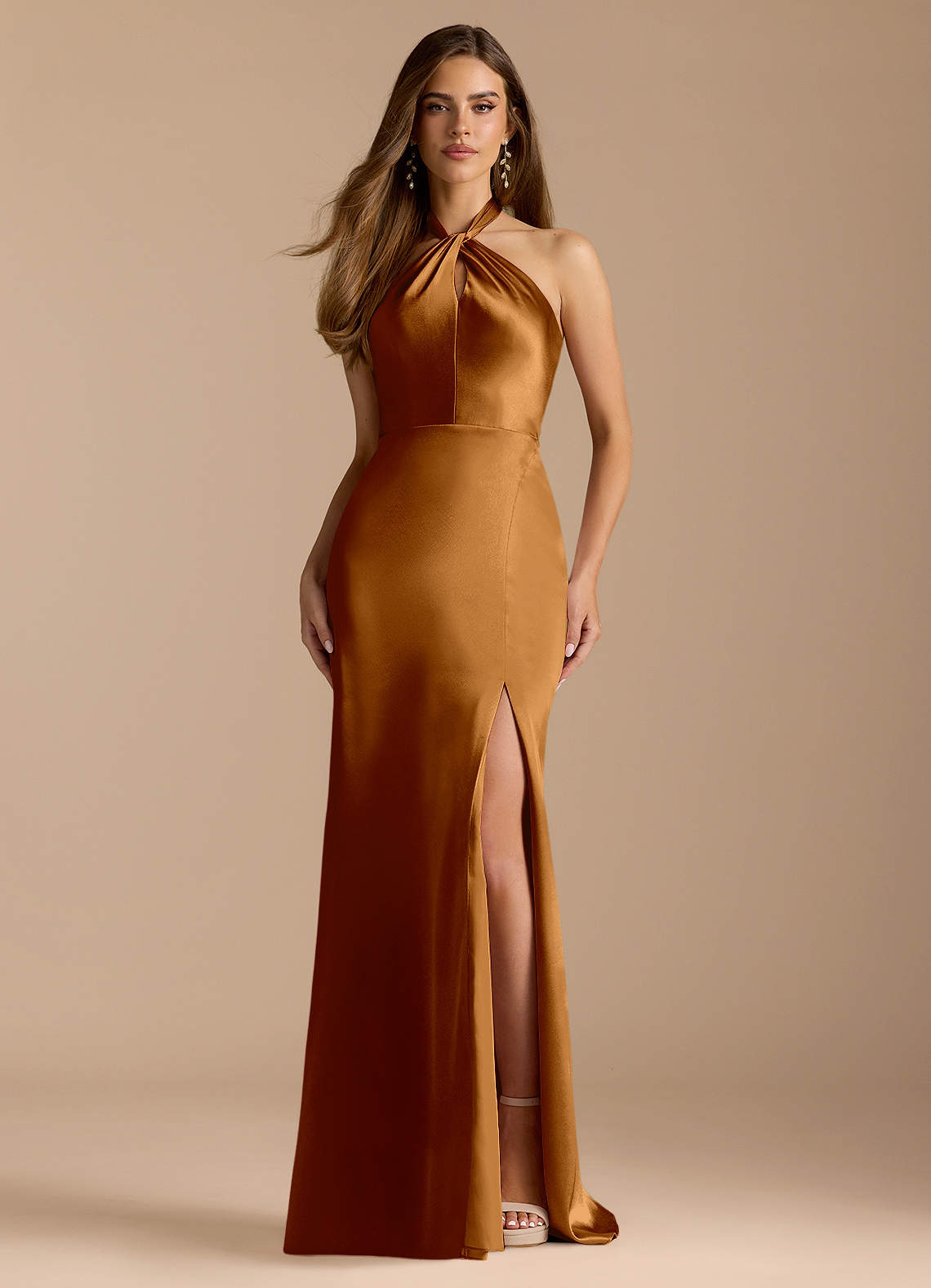 Azazie Tracie Copper Bridesmaid Dresses | Azazie