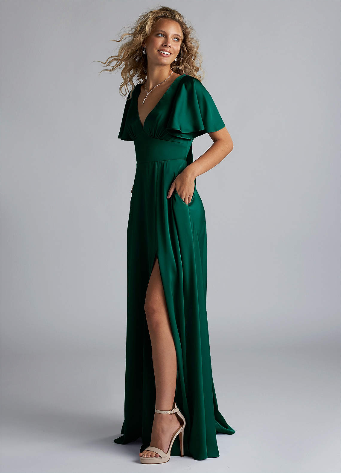 Azazie Kimber Emerald Bridesmaid Dresses | Azazie
