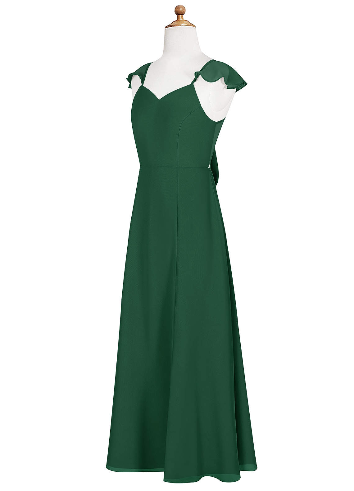 Dark Green Azazie Everett JBD Junior Bridesmaid Dresses | Azazie