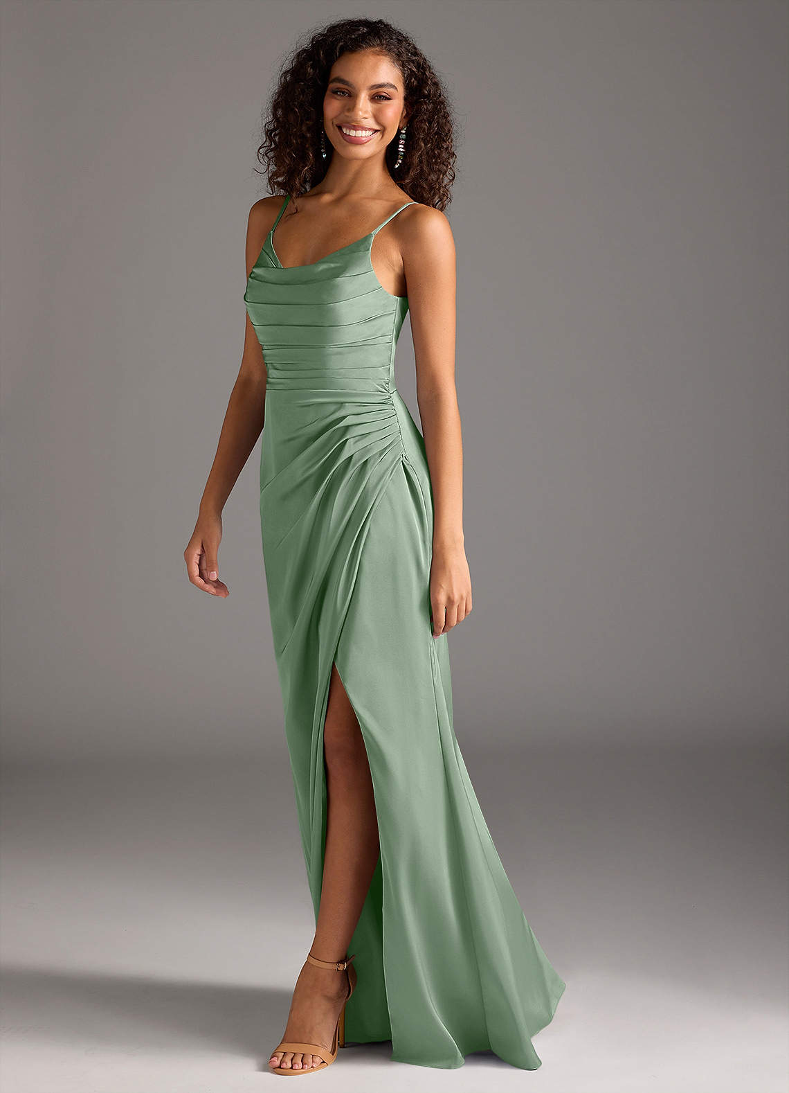 Azazie Deandra Matcha Bridesmaid Dresses | Azazie