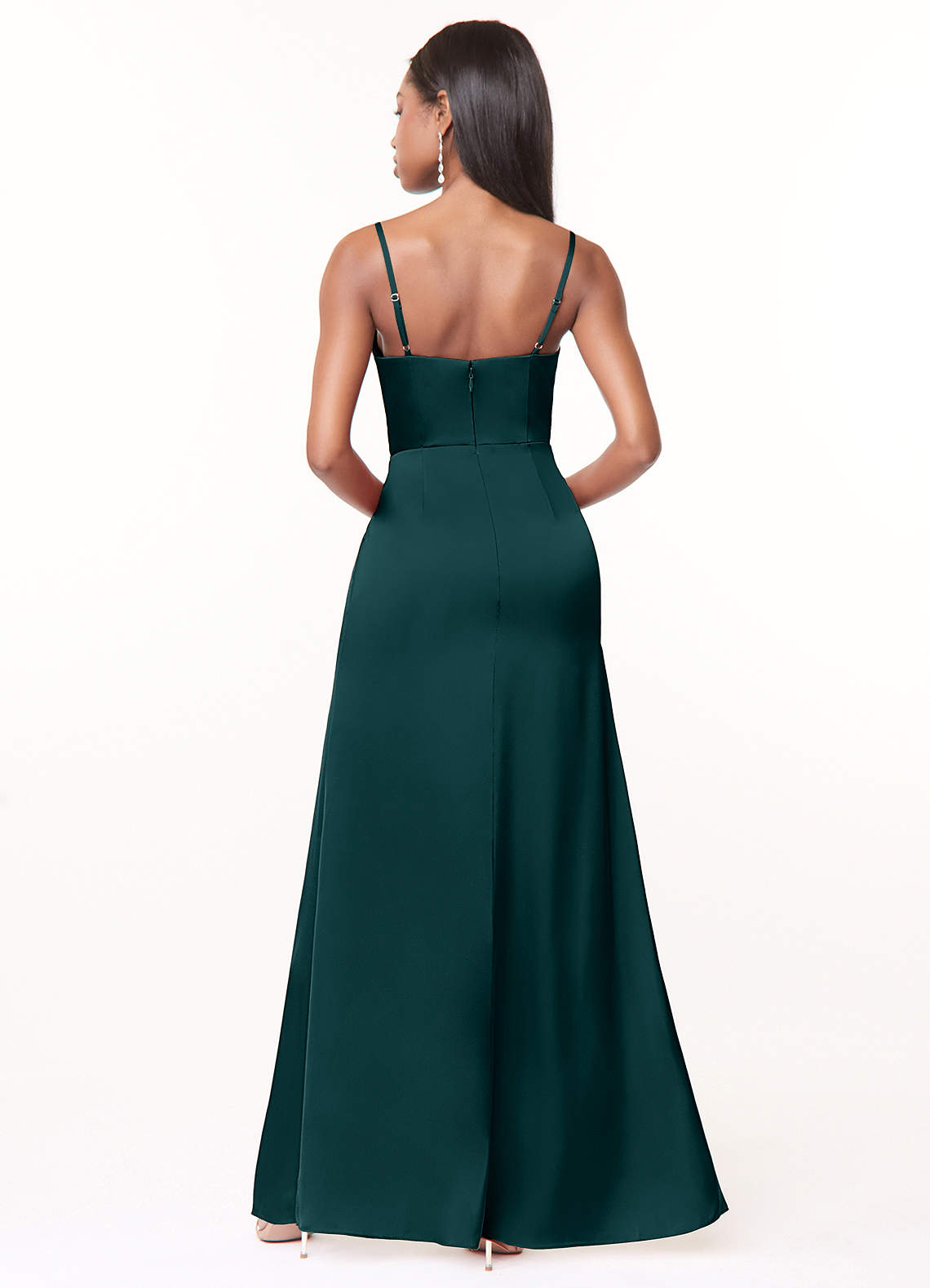 Pine Azazie Maci Stretch Satin Dress Bridesmaid Dresses | Azazie