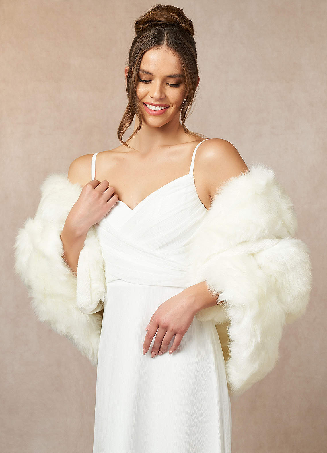 Joy Faux Fur Wrap | Azazie