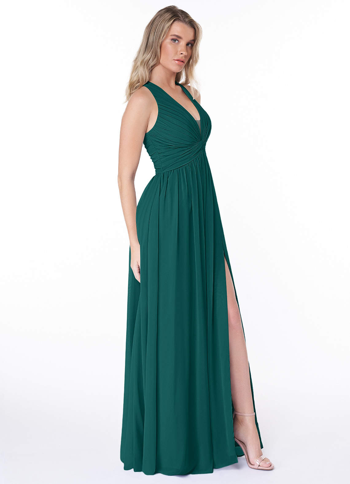 Peacock Azazie Jaclyn Bridesmaid Dresses | Azazie