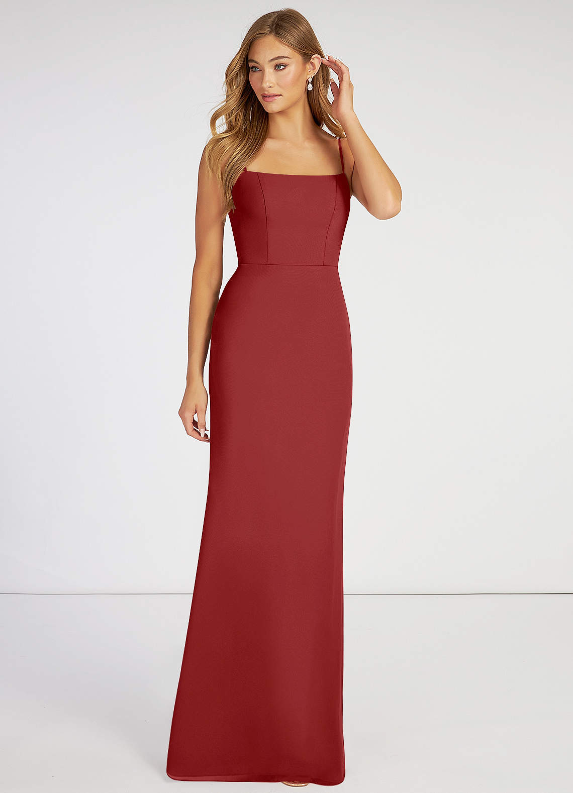 Rust Azazie Tayla Bridesmaid Dresses | Azazie