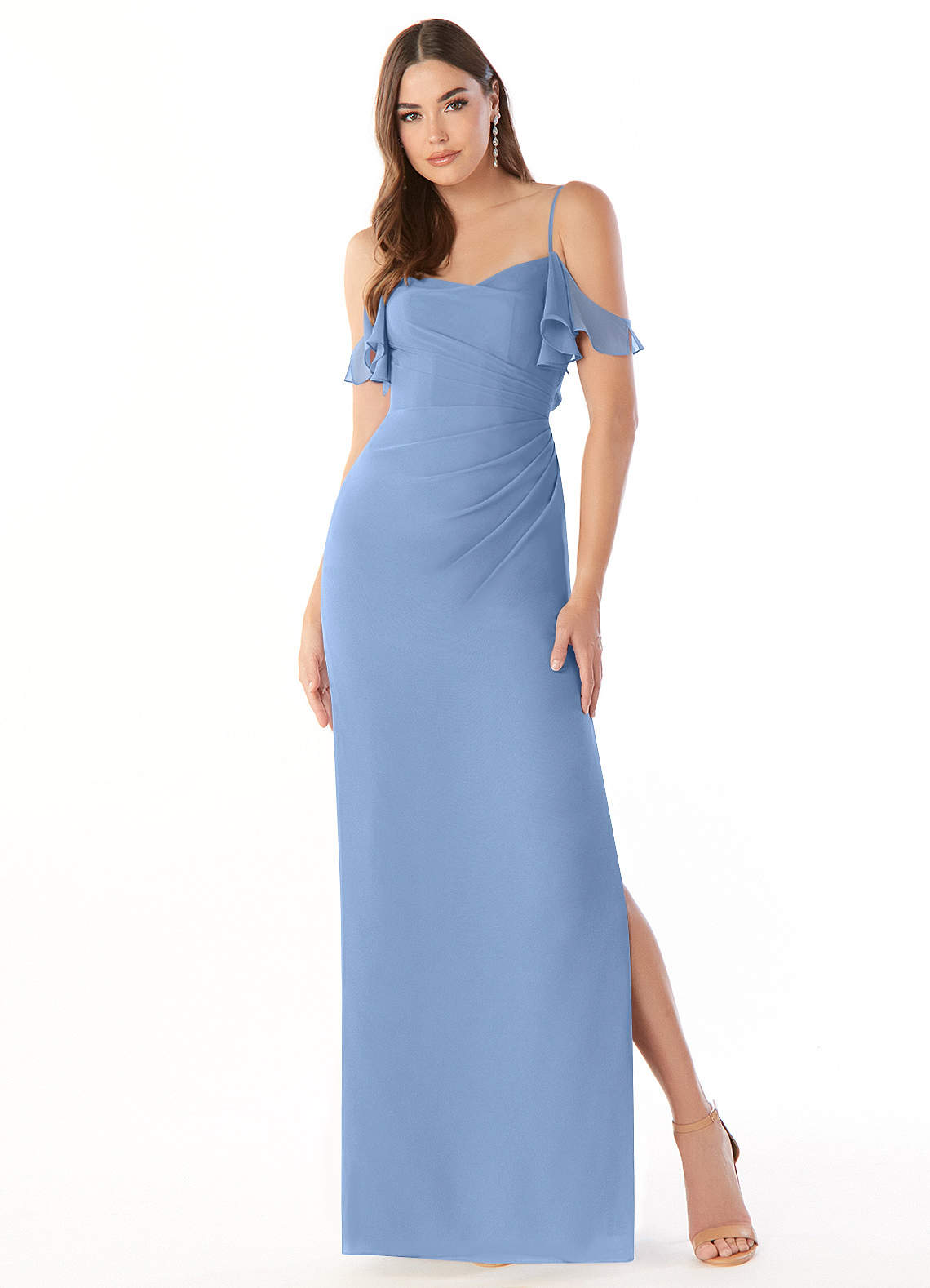 Steel Blue Azazie Emeralda Bridesmaid Dresses | Azazie