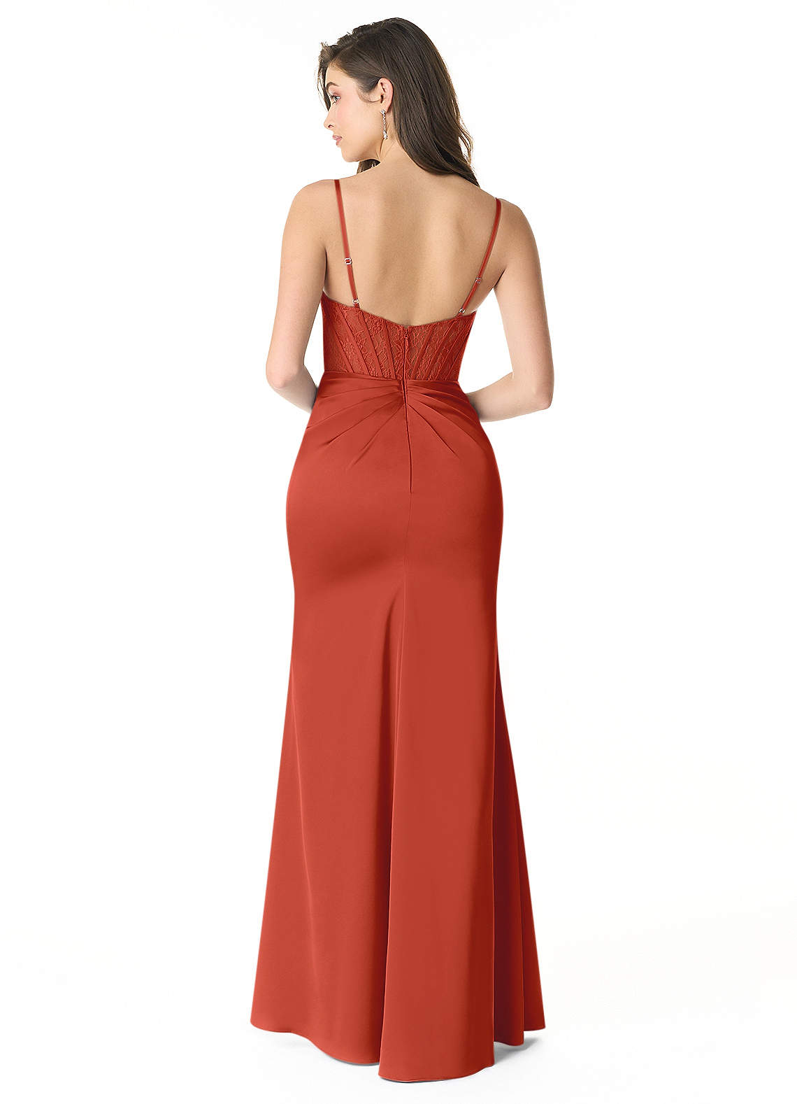 Rust Azazie Lexia Bridesmaid Dresses | Azazie