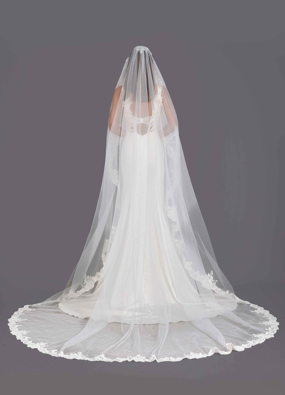 Persila Lace Cathedral Length Veil | Azazie