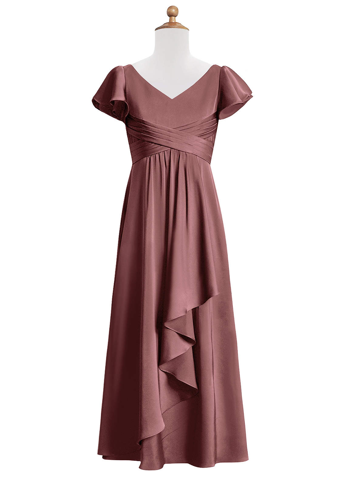 Azazie Omari Junior Bridesmaid Dress in Vintage Mauve | Azazie