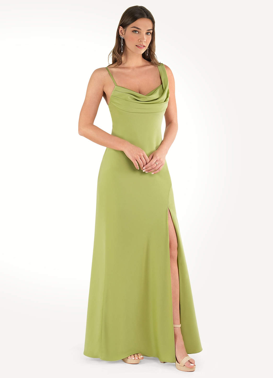 Avery Citron Cowl Maxi Dress Atelier Dresses | Azazie