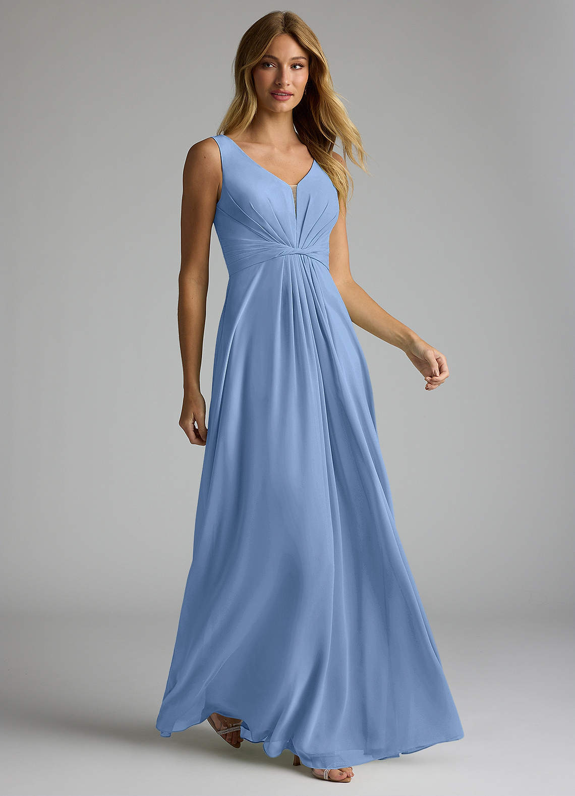 Azazie Gina Steel Blue Bridesmaid Dresses | Azazie