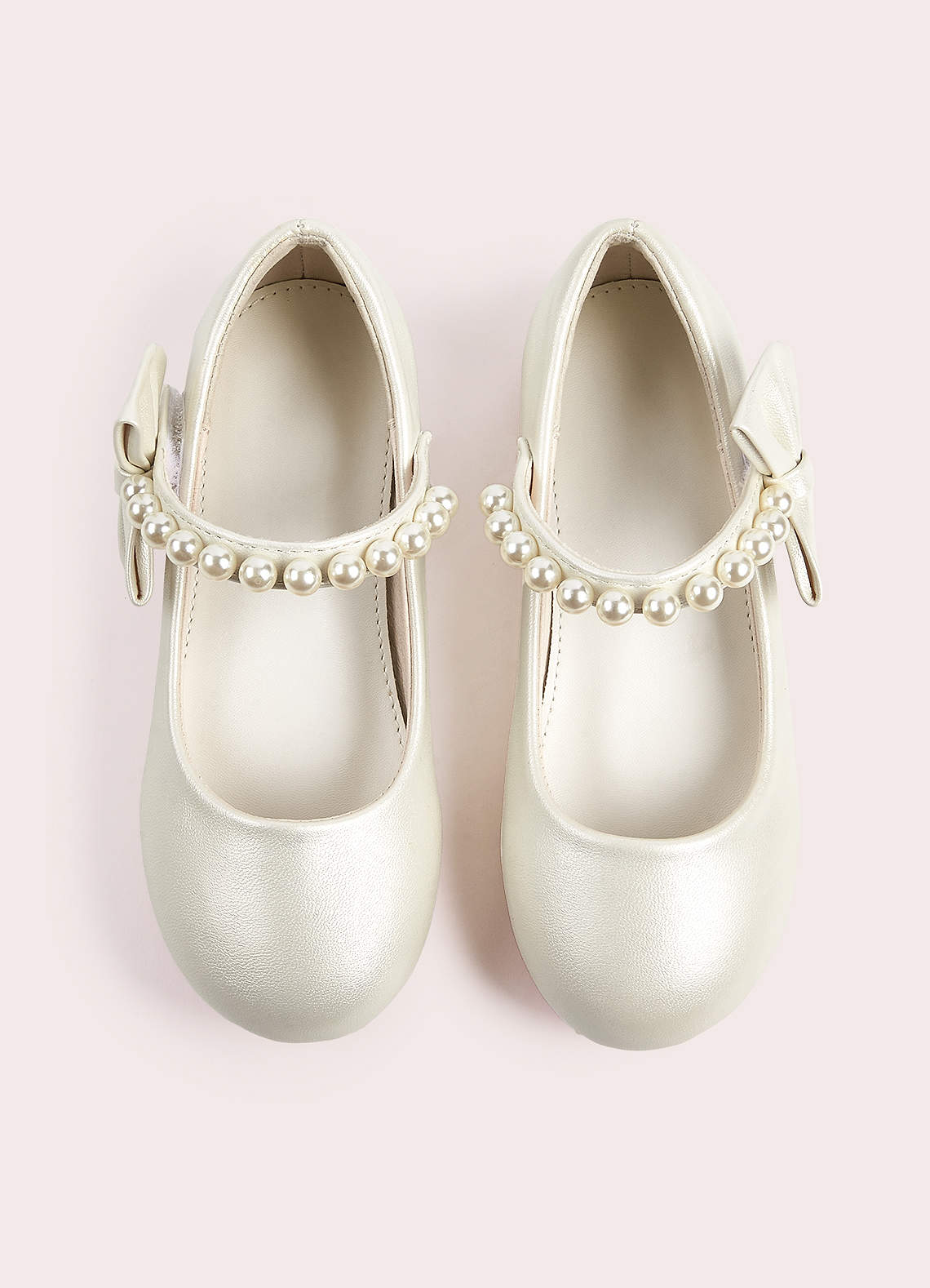 White Pearl Butterfly Element Girls' Shoes | Azazie