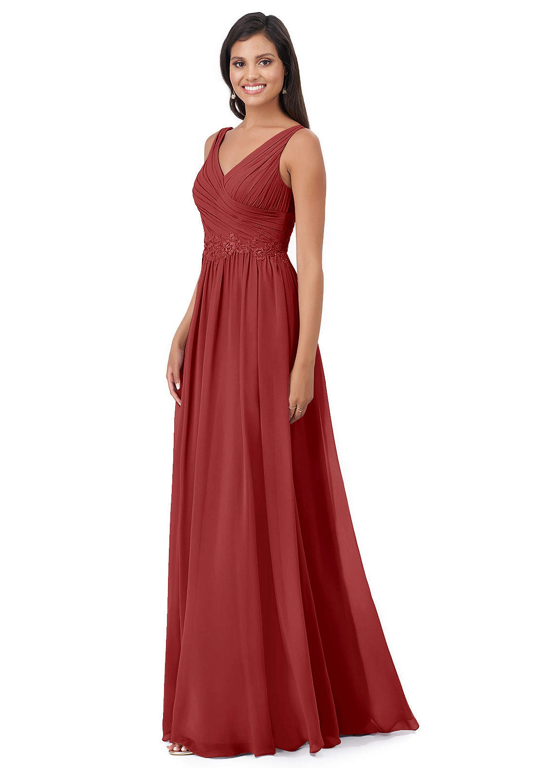 Rust Azazie Robbie Bridesmaid Dresses | Azazie