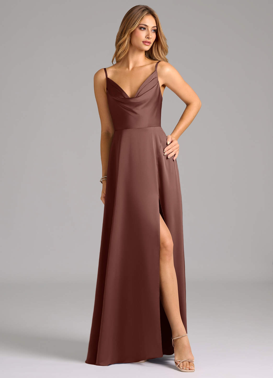 Azazie Sarella Espresso Bridesmaid Dresses | Azazie