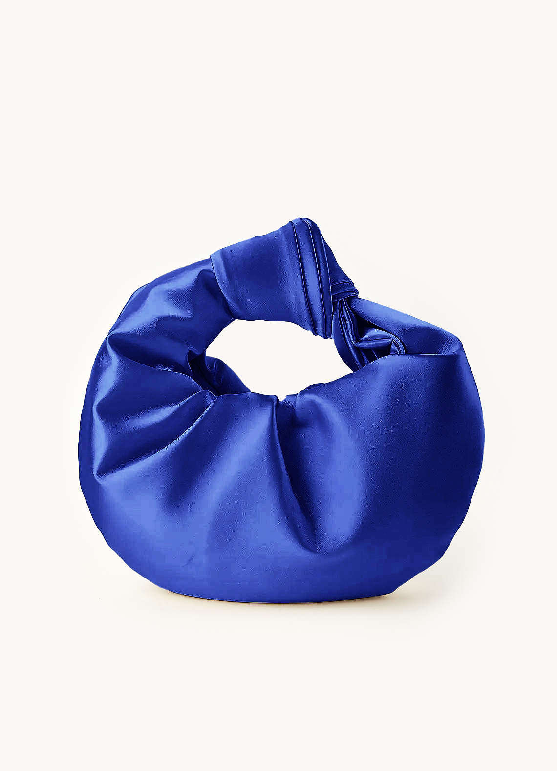 Blue Satin Knotted Handbag | Azazie