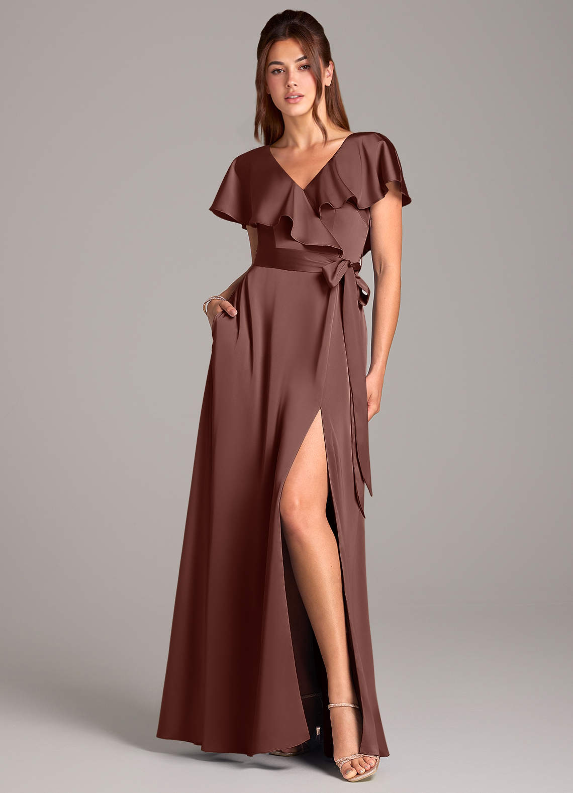Azazie Lainey Espresso Bridesmaid Dresses | Azazie
