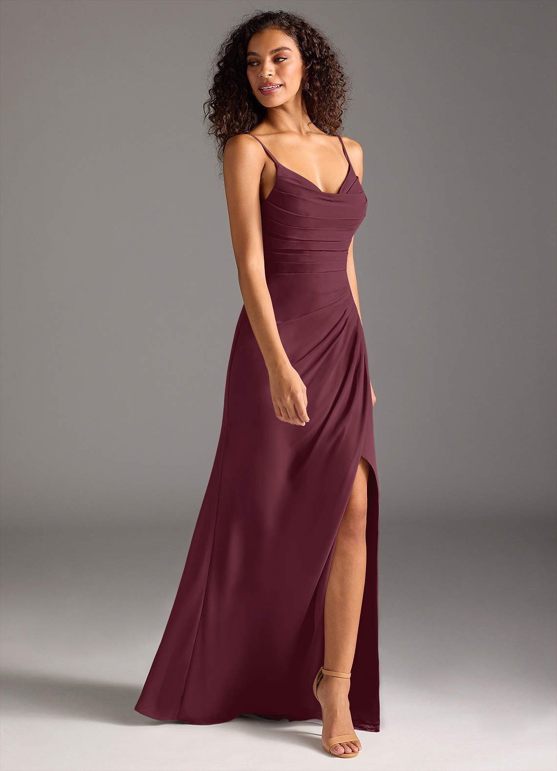 Azazie Deandra Cabernet Bridesmaid Dresses | Azazie