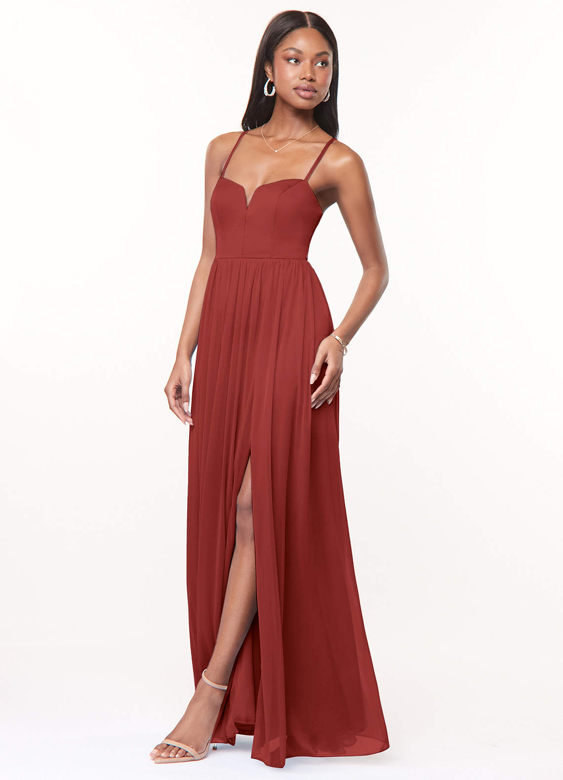Rust Azazie Marsol Bridesmaid Dresses | Azazie