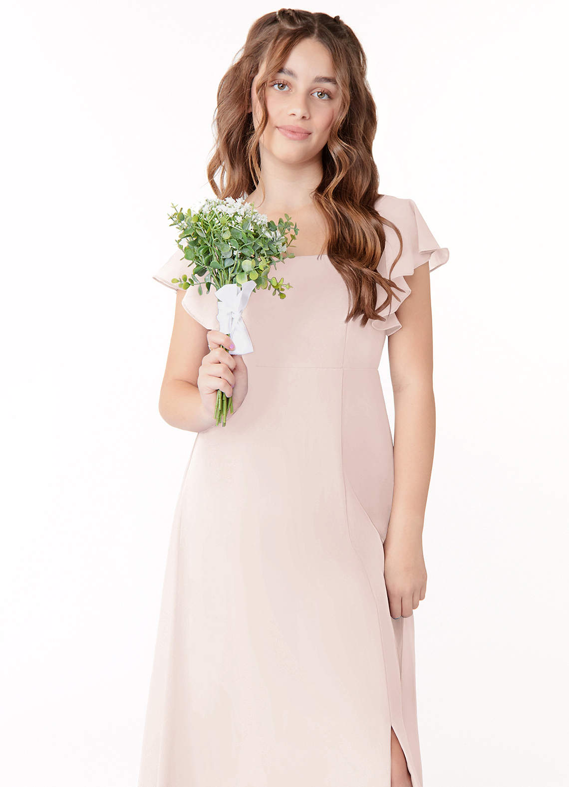 Azazie Bondi Junior Bridesmaid Dress in Rose Petal | Azazie