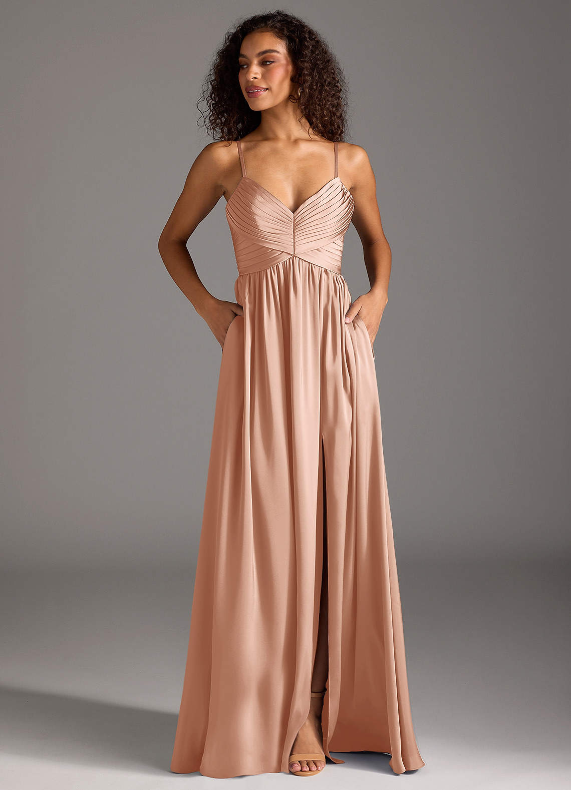 Azazie Alia Rose Gold Bridesmaid Dresses | Azazie
