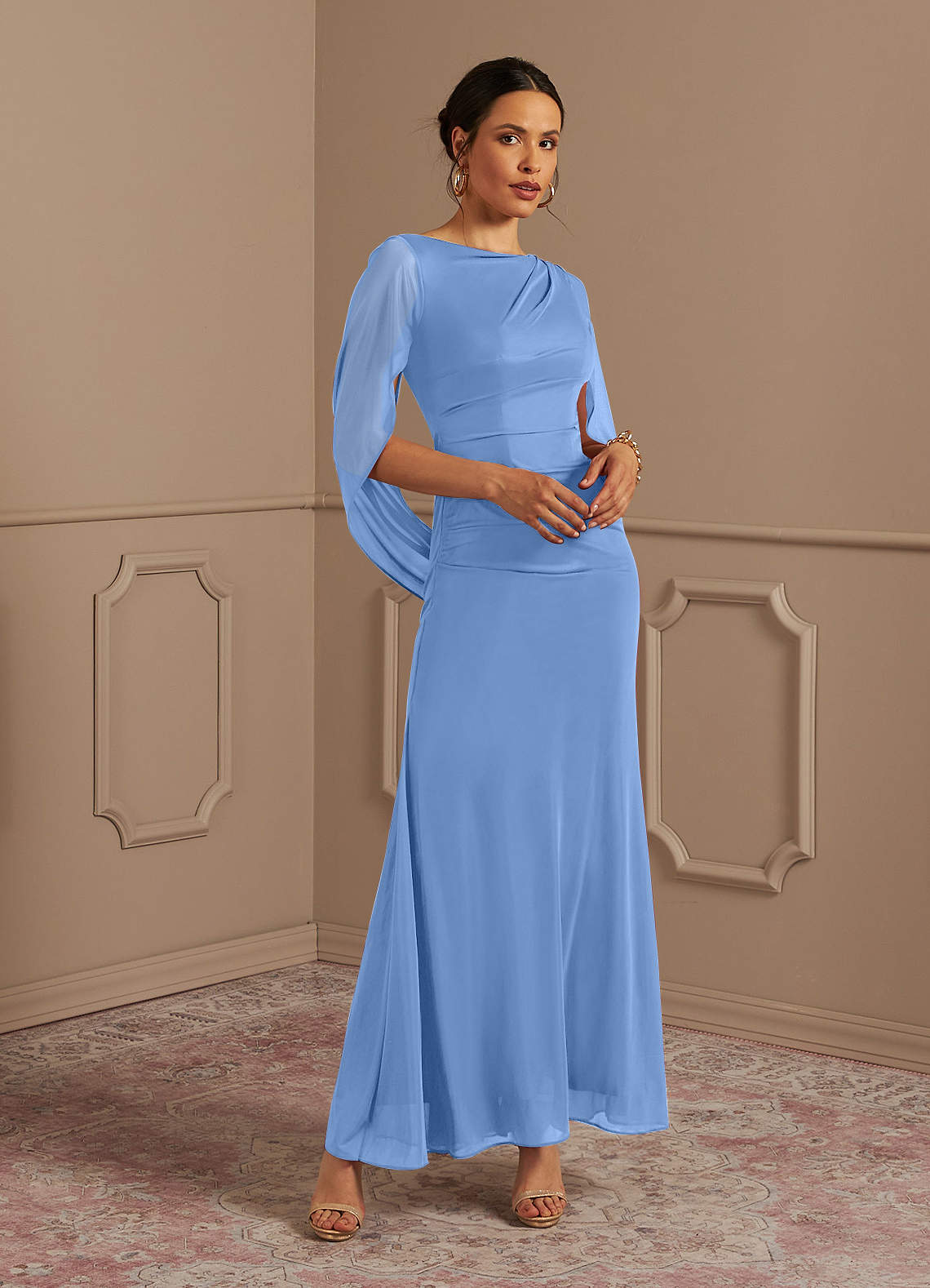 Steel Blue Azazie Belladonna Mother of the Bride Dress Mother of the ...