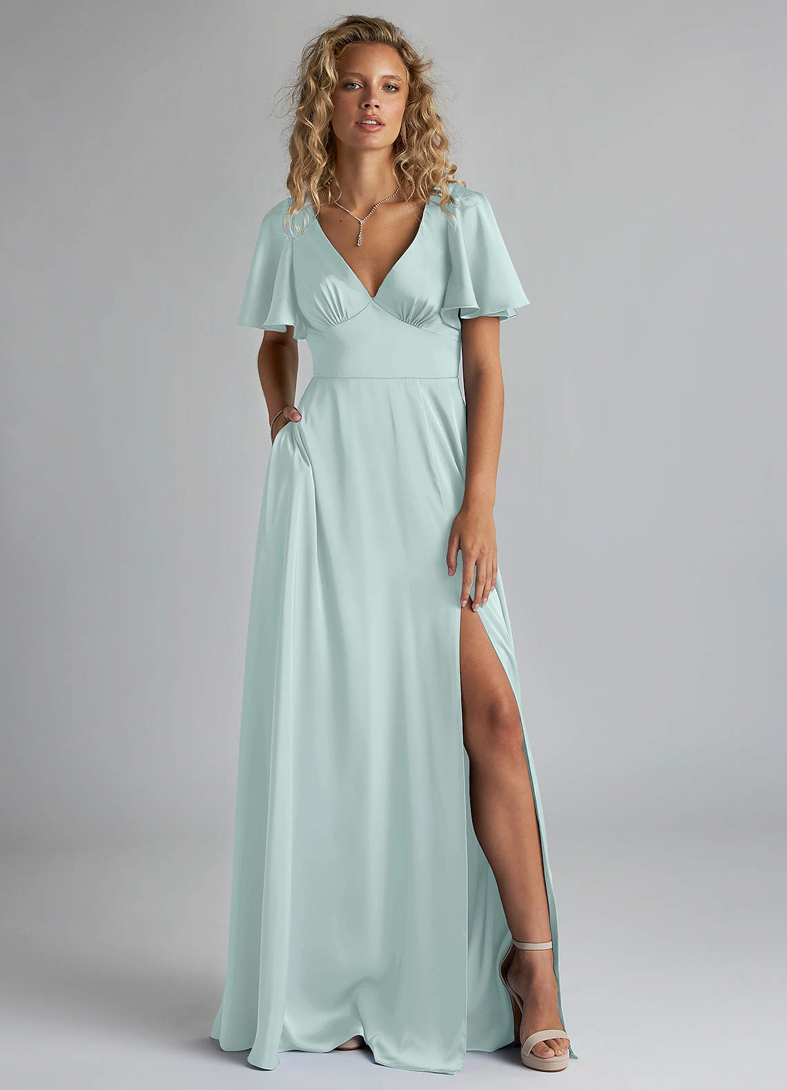 Azazie Kimber Mist Bridesmaid Dresses | Azazie