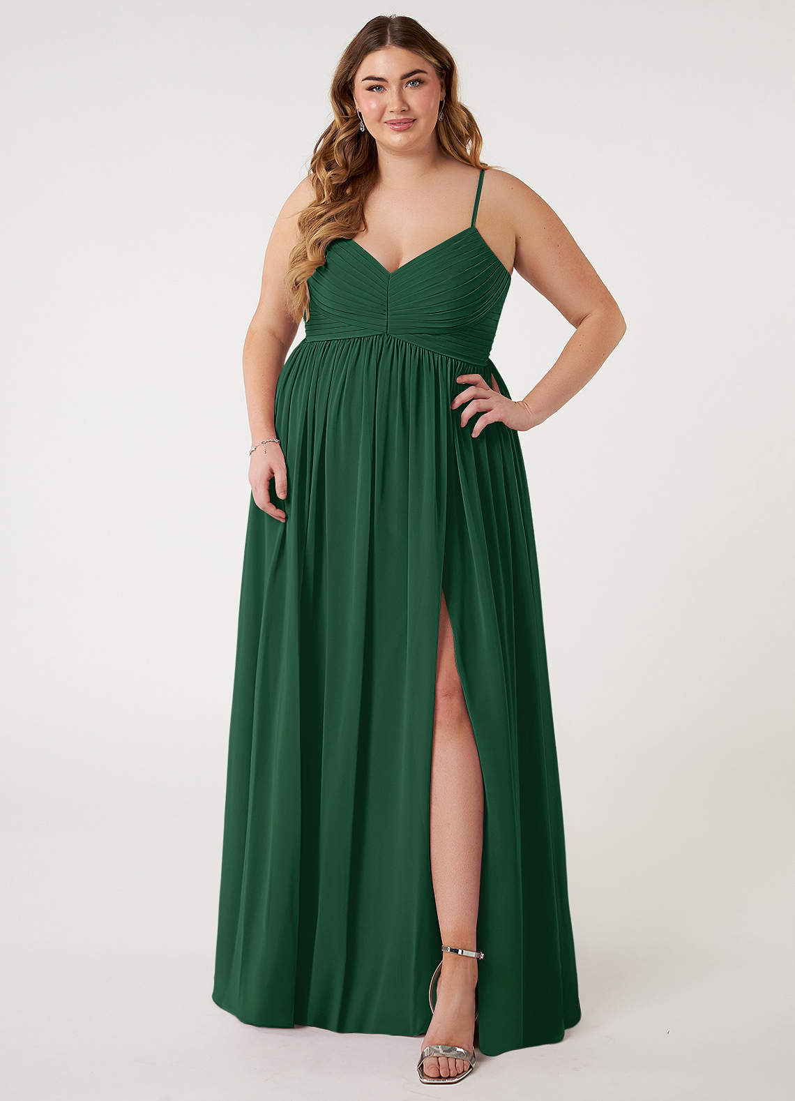 Dark Green Azazie Alia Bridesmaid Dresses | Azazie