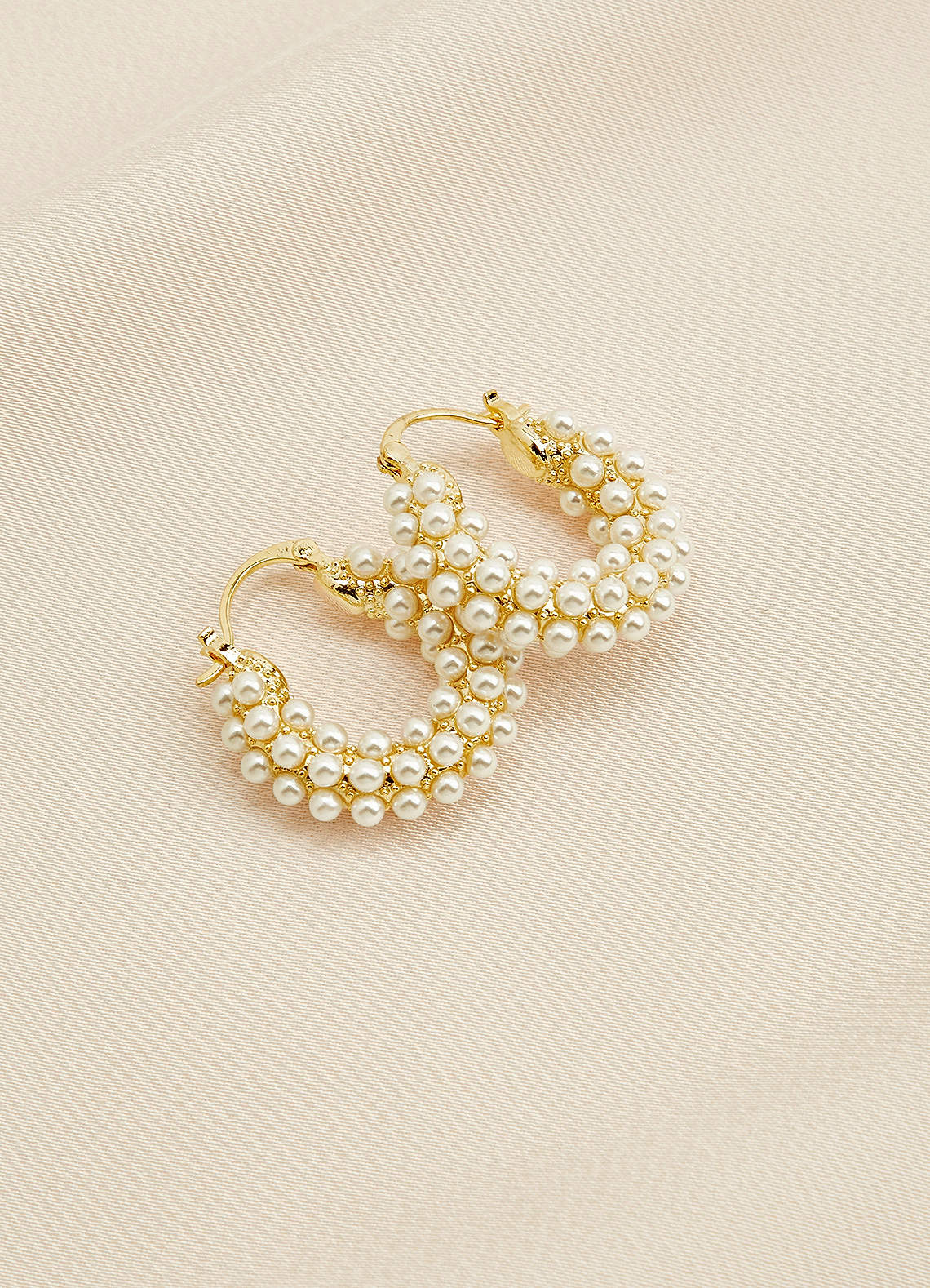 Pearl Cluster Hoop Earrings | Azazie