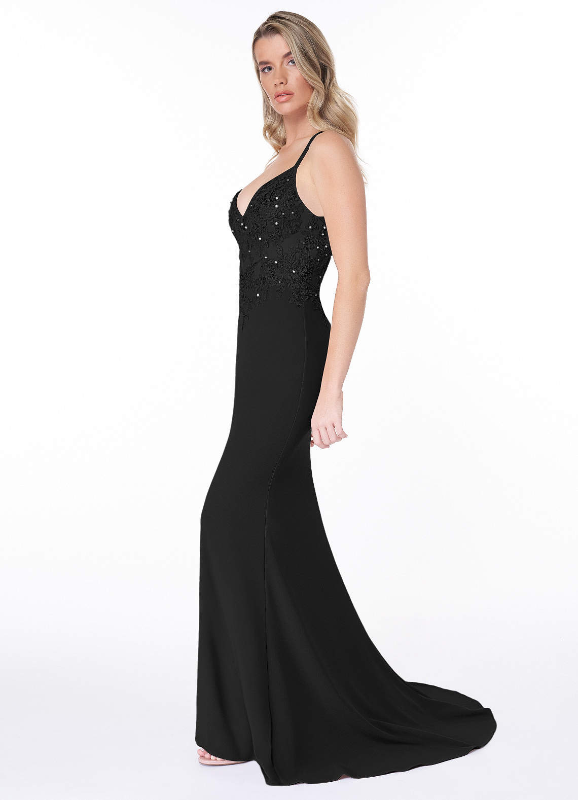Black Azazie Adaly Bridesmaid Dresses | Azazie