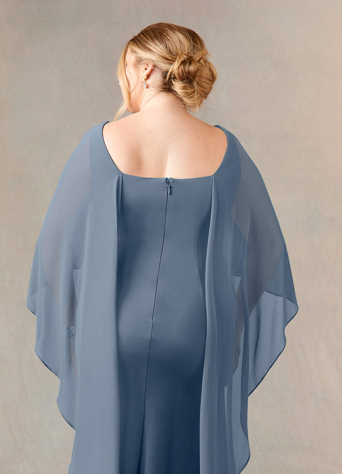 Twilight Azazie Dion Sheath Scoop Stretch Crepe Floor-Length Dress | Azazie