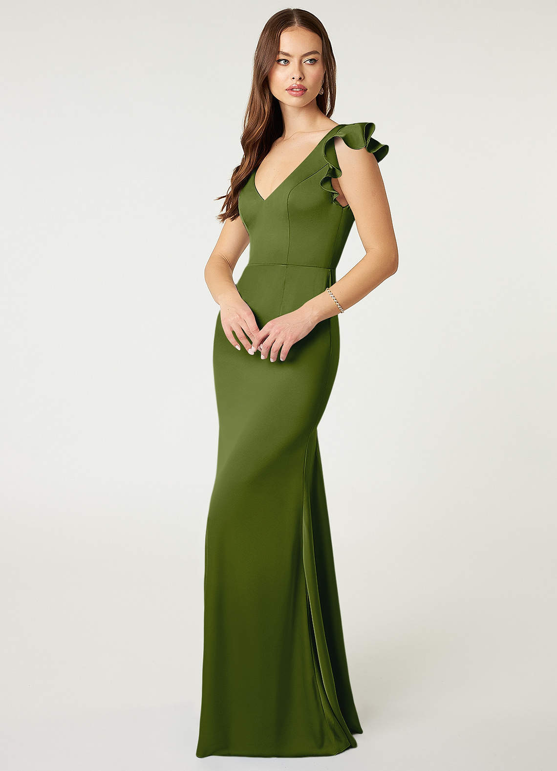 Juniper Azazie Vero Stretch Satin Dress Bridesmaid Dresses | Azazie