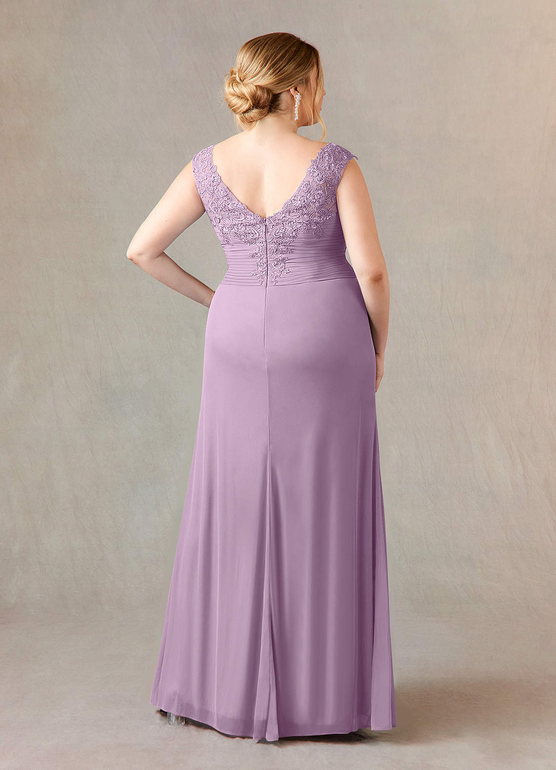 Azazie Edelin Wisteria A-Line Sweetheart Neckline Pleated Mesh Dress ...
