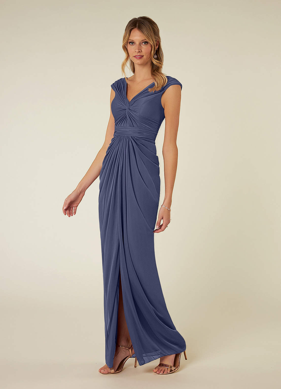 Orageux Azazie Lisolette Robe Gaine Plissée longueur ras du sol Maille ...