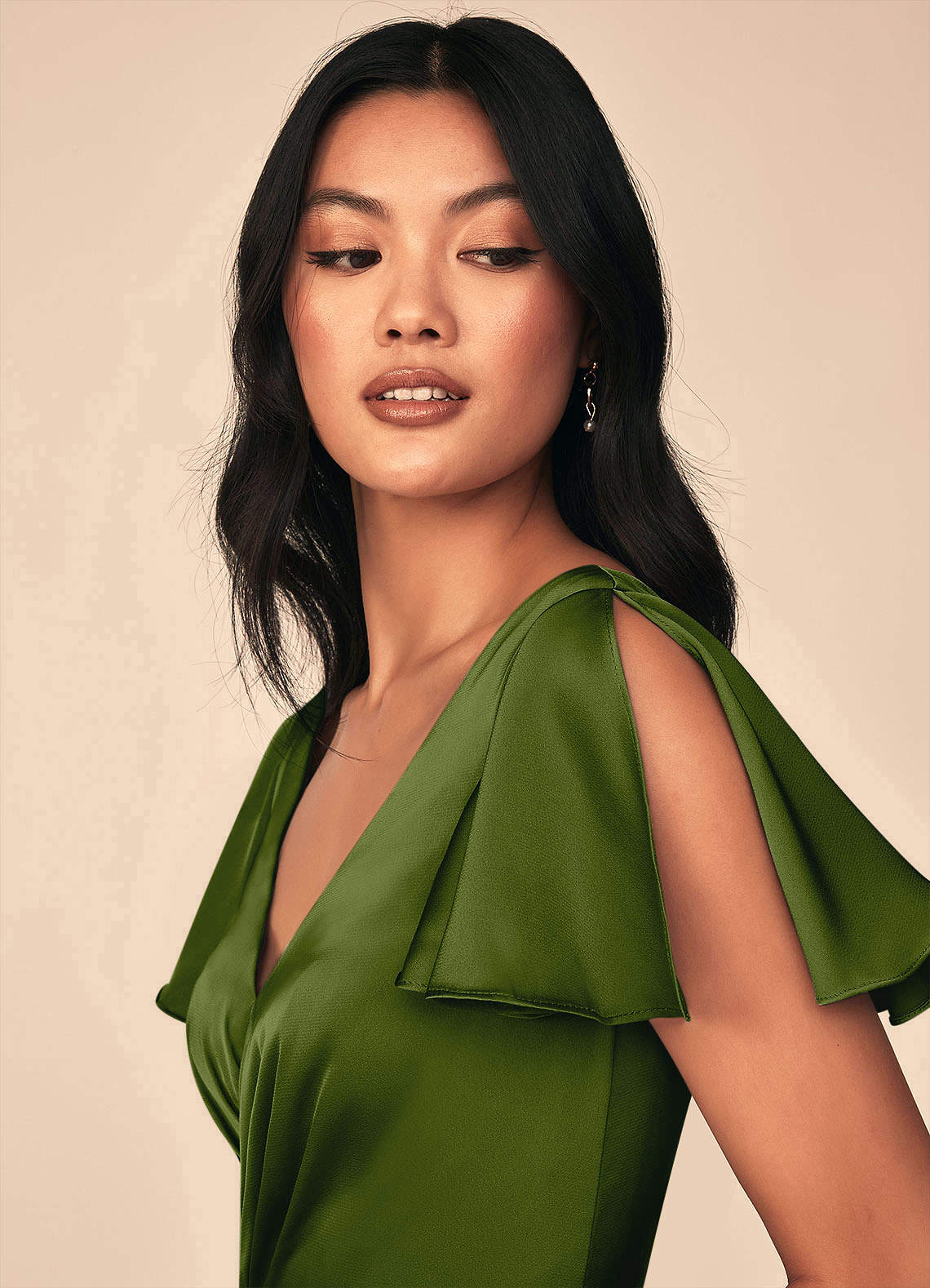 Juniper Azazie Soren Stretch Satin Dress Bridesmaid Dresses | Azazie