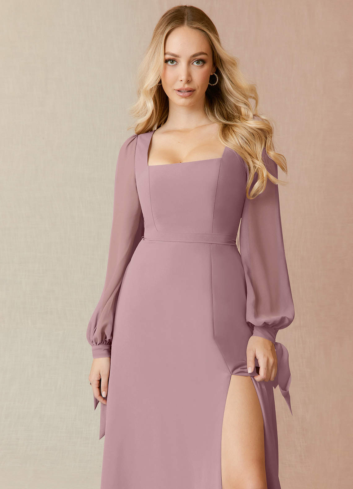Dusty Rose Azazie Leonia Bridesmaid Dresses | Azazie